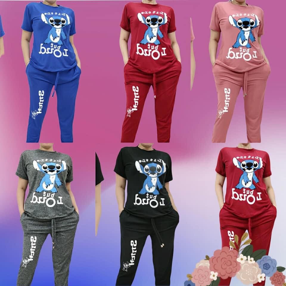 stitch terno jogger freesize can fit up to XL | Lazada PH