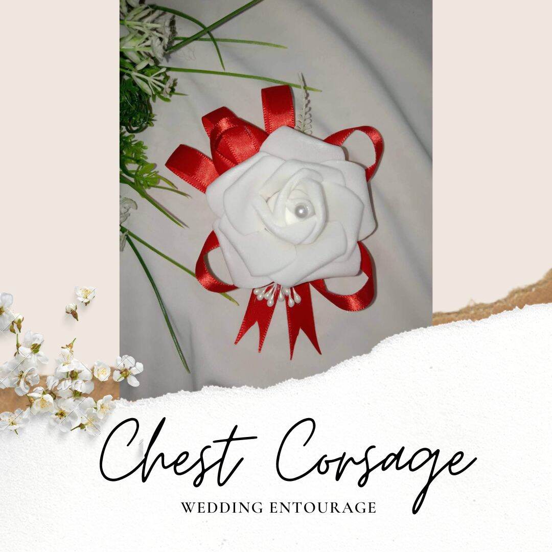 Chest Corsage or Bouttonaire for Wedding Sponsors - Customized Colors ...