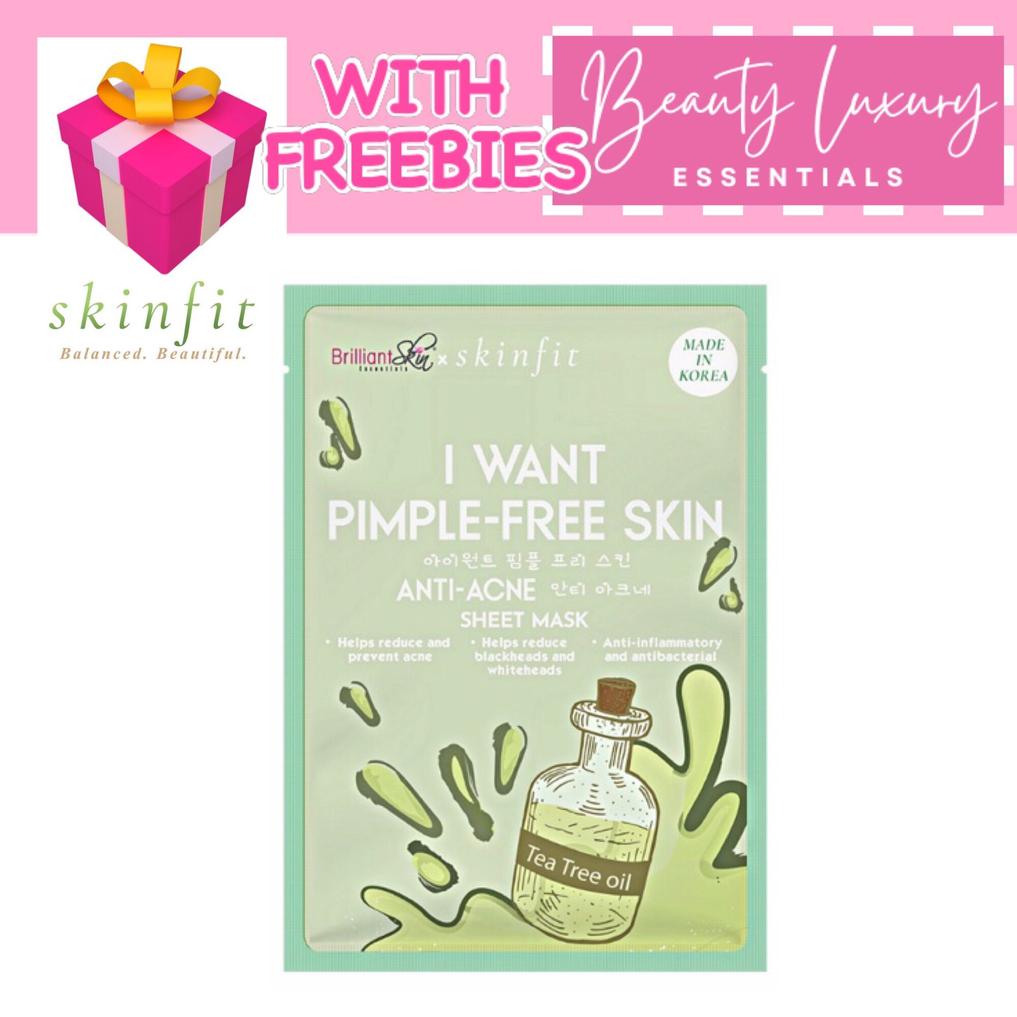 Skinfit I Want Pimple Free Skin Anti-acne Sheet Mask | Lazada PH