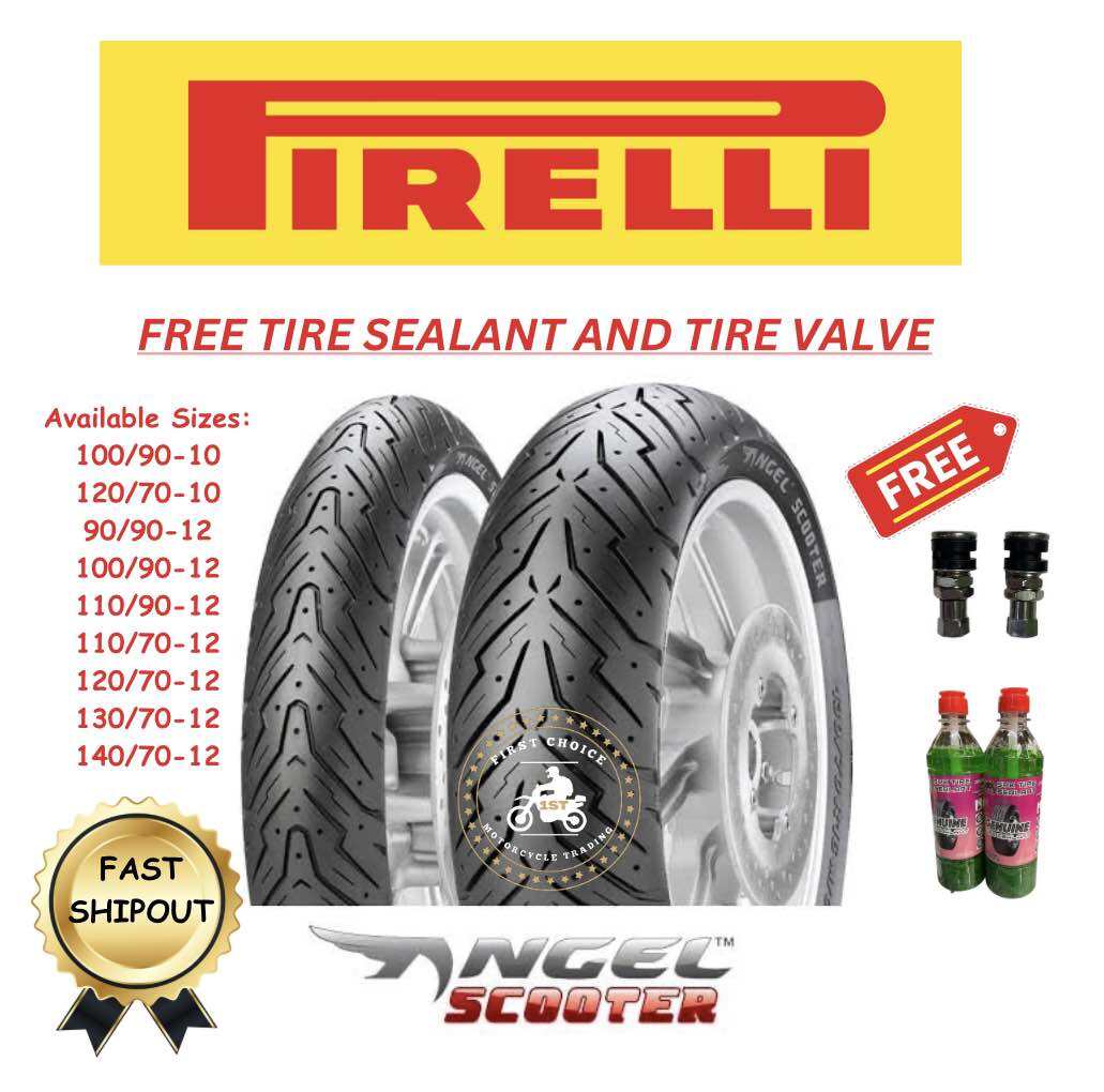 Pirelli Angel Scooter Tubeless 100/90-10 120/70-10 90/90-12 100/90-12 ...