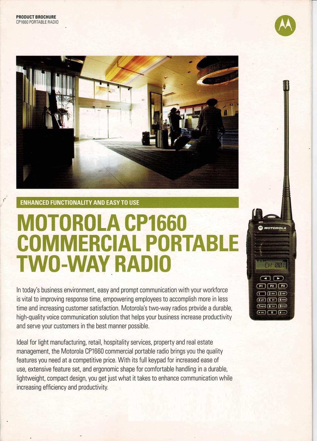 MOTOROLA CP1660 Uhf/Vhf Portable TwoWay Radio | Lazada PH