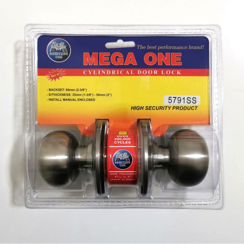 Mega One Stainless Round Door Lock Door Knob Doorlock Doorknob | Lazada PH