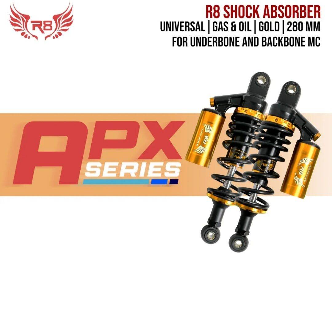 UNIVERSAL SHOCK ABSORBER WITH GAS TANK 280MM R8, WAVE/XRM/SMASH | Lazada PH
