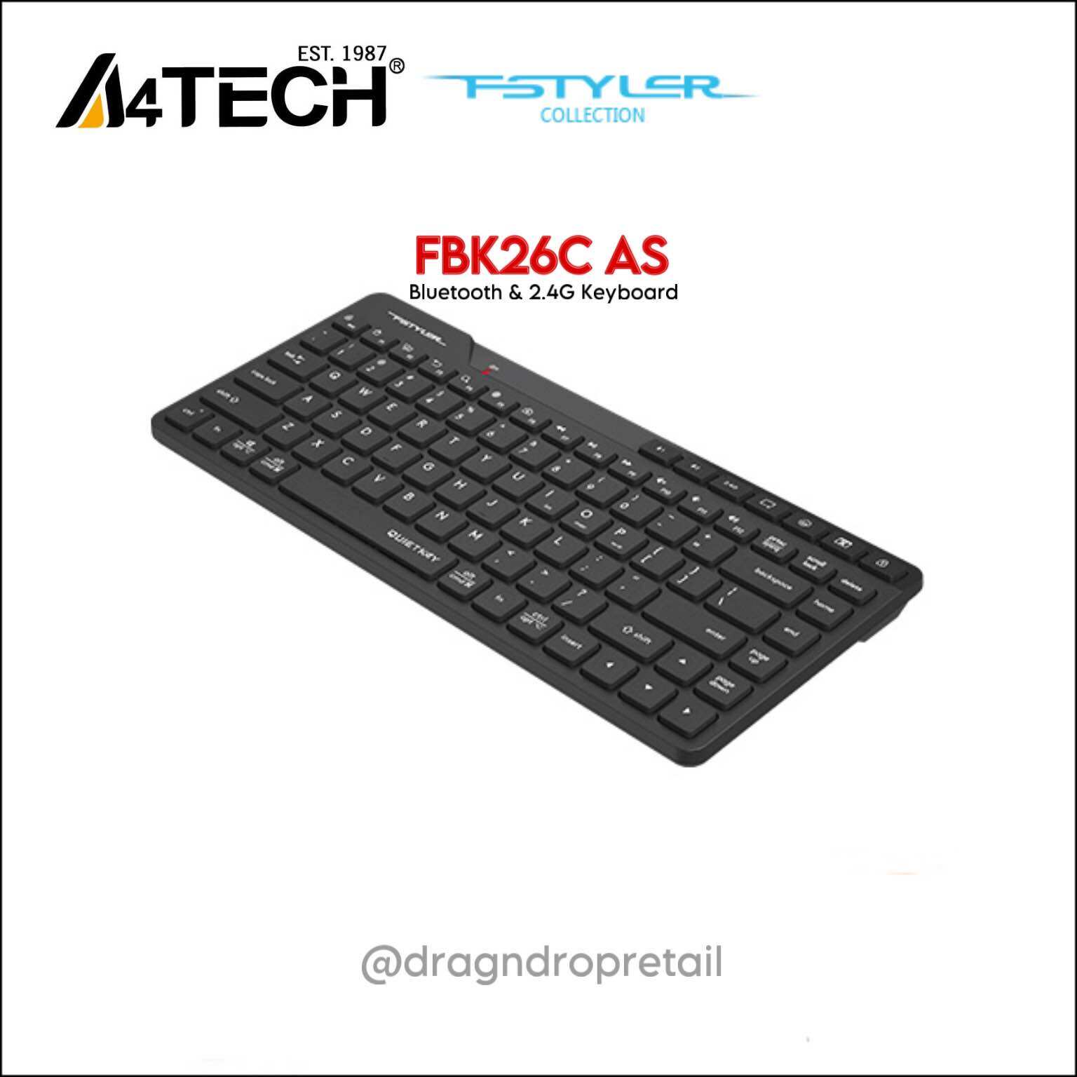 A4TECH FSTYLER FBK26C AS Bluetooth & 2.4G Wireless Keyboard, Compact ...