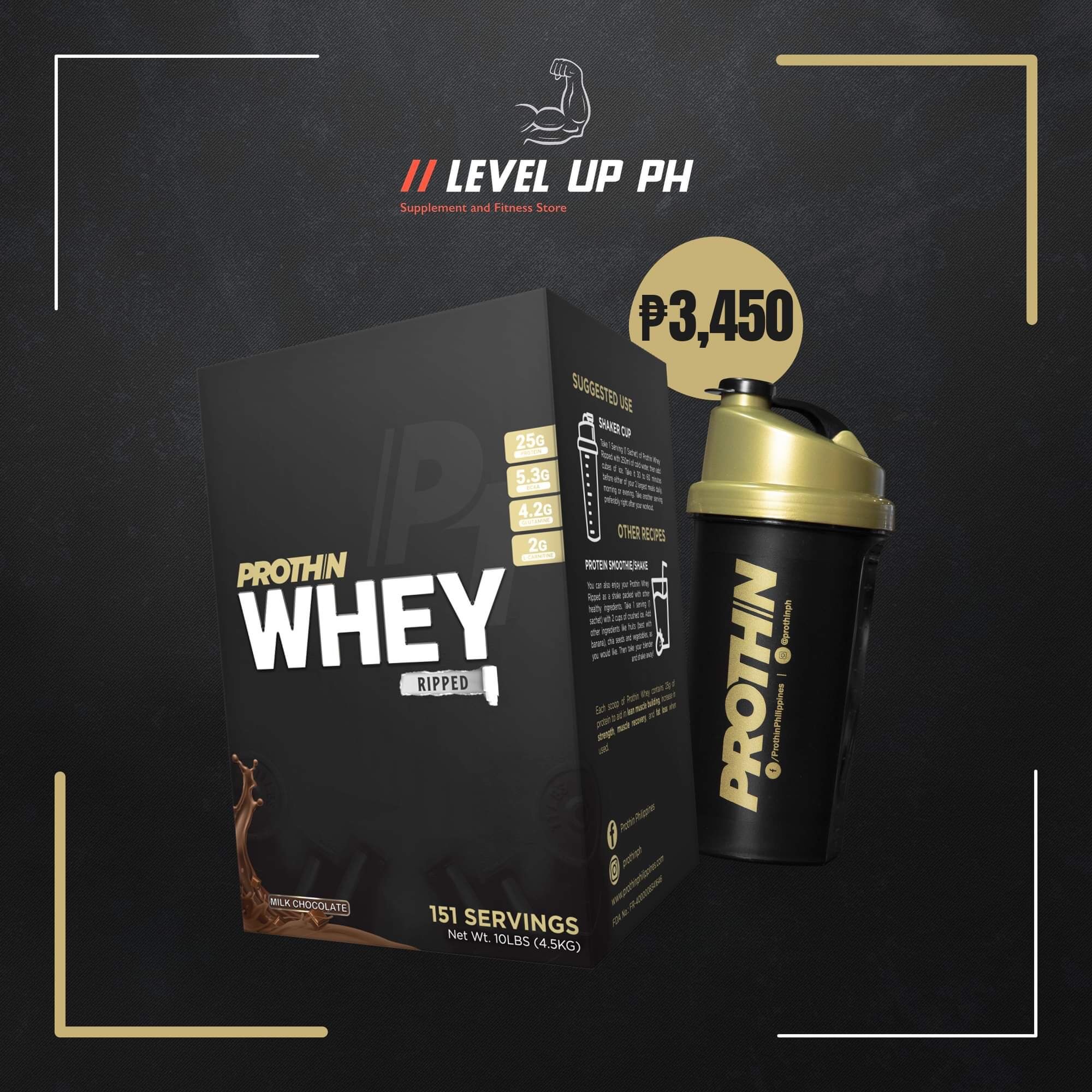 Prothin Whey Ripped 151 Servings Big Box + Free Shaker (SAVE 580 Pesos ...