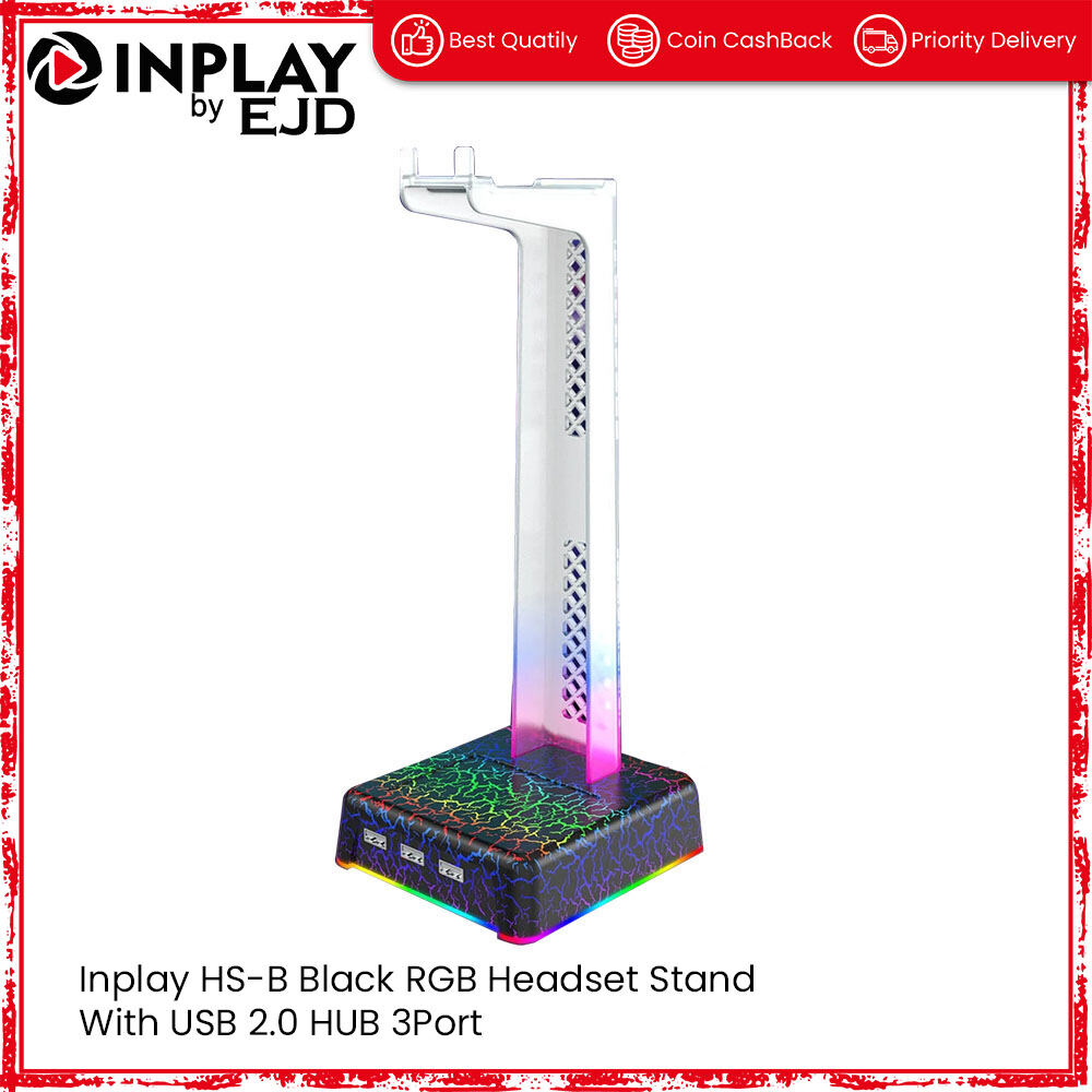 Inplay HS-B Black | HS-W White RGB Headset Stand | Inplay by EJD ...
