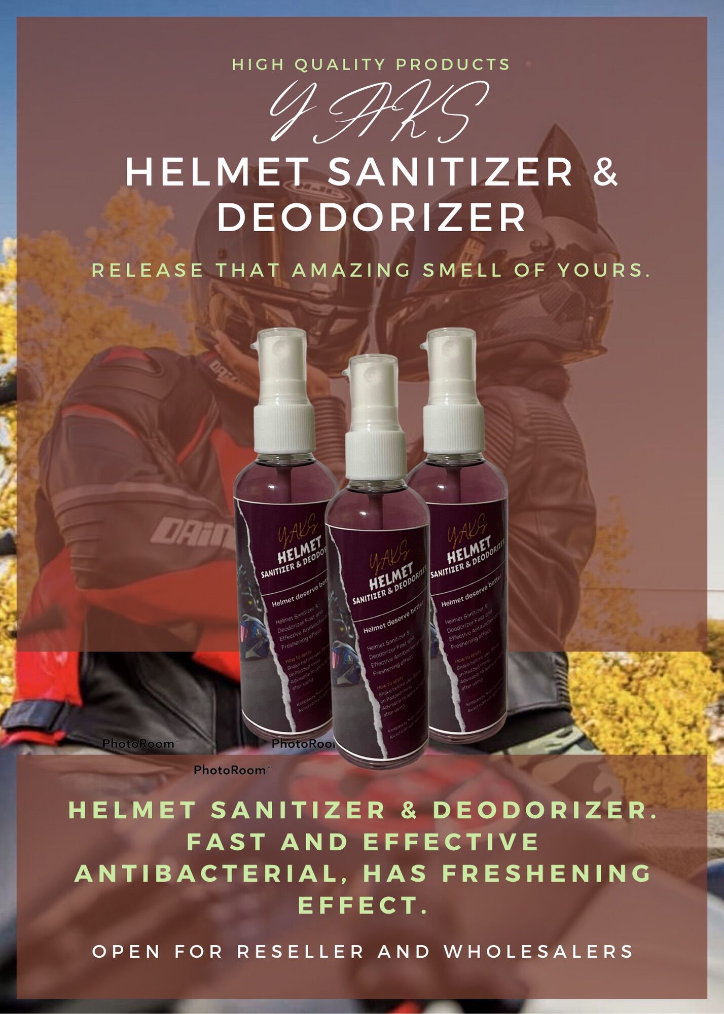Yaks Helmet Sanitizer & Deodorizer