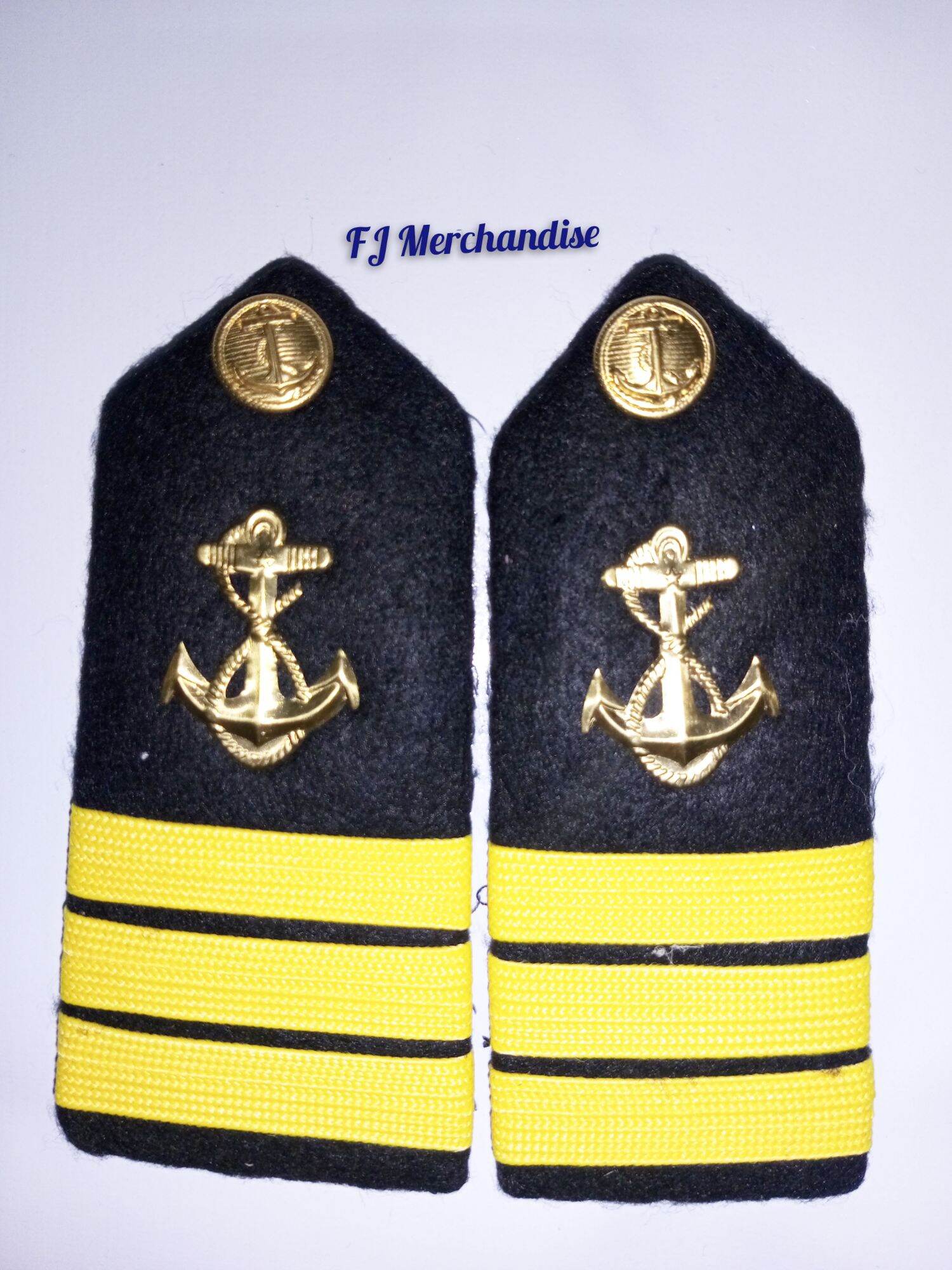 Marine/Seaman Shoulder Board Black Pair with Anchor Pin | Lazada PH