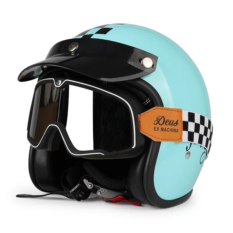 Retro Parade Motorcycle Helmets for Men and Women Four Seasons Electric ...