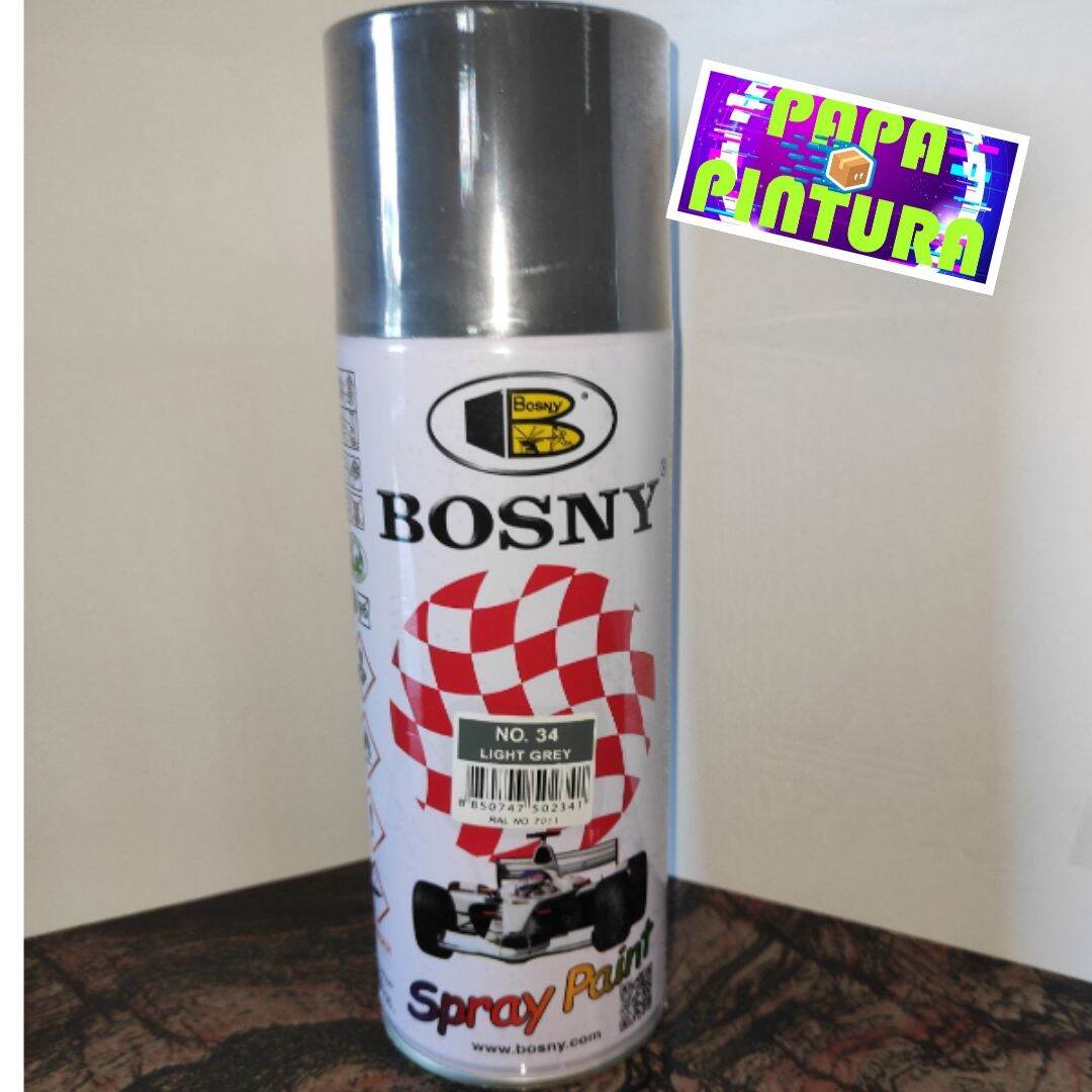 BOSNY SPRAY PAINT LIGHT GREY NO.34 | Lazada PH