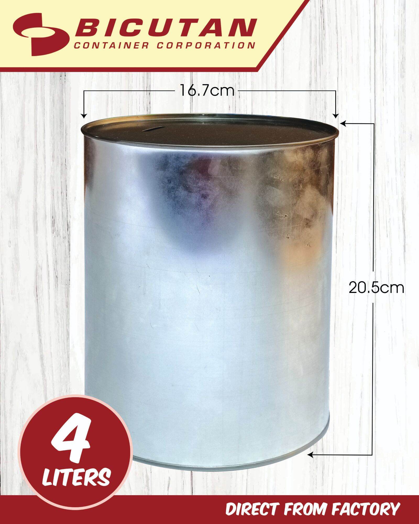 4 Liter Plain Coin Bank / Alkansya Ipon Challenge Plain Tin Cans ...