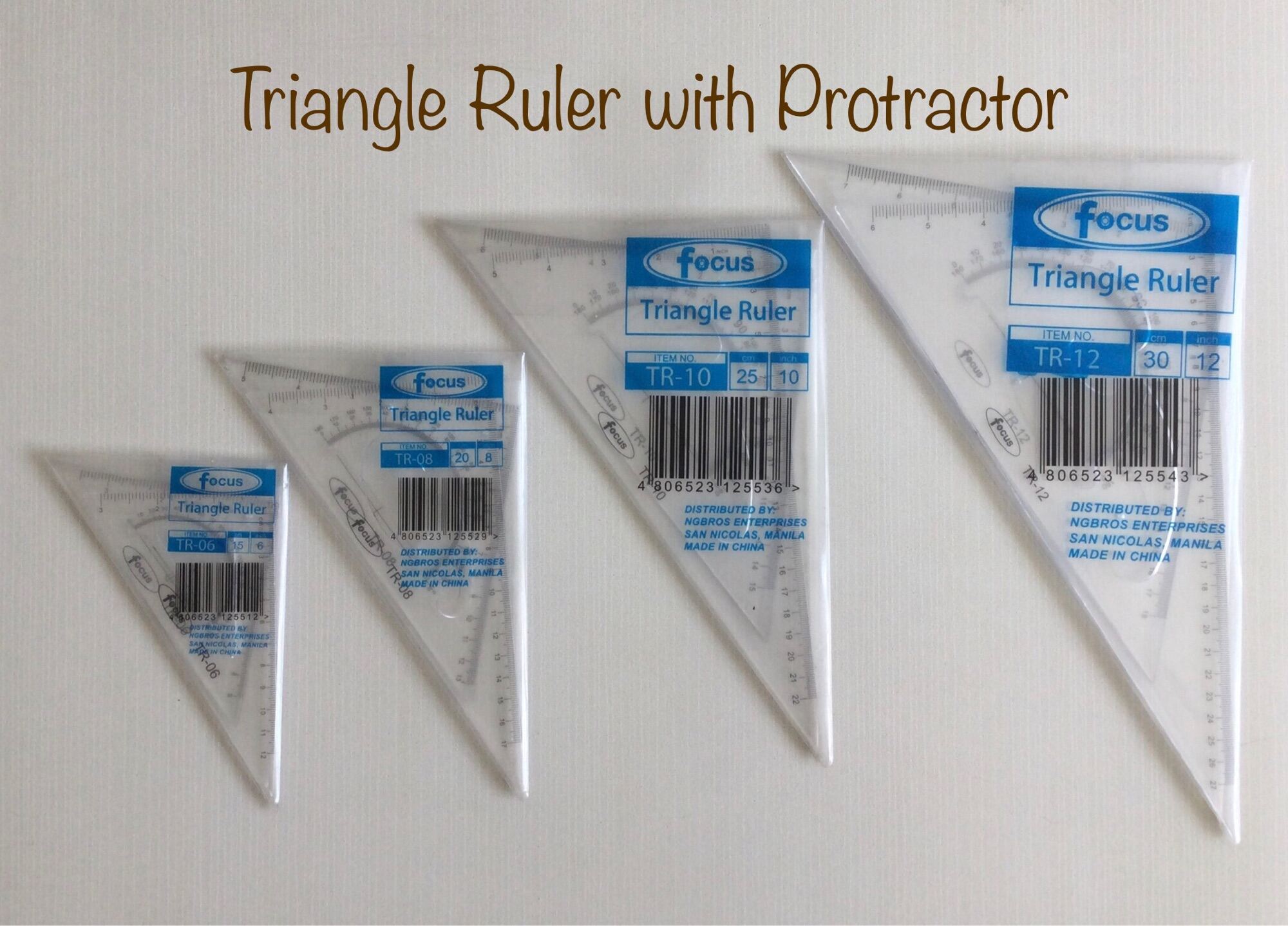 Triangle Ruler with Protractor set FOCUS | Lazada PH