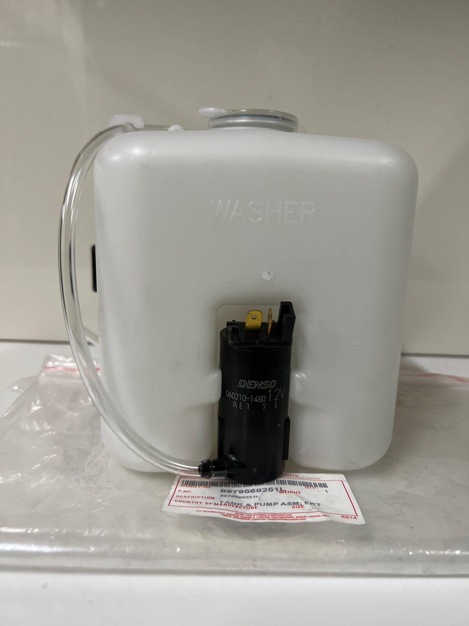Genuine Isuzu Front Windshield Washer Tank Reservoir w/ Pump & Bracket ...