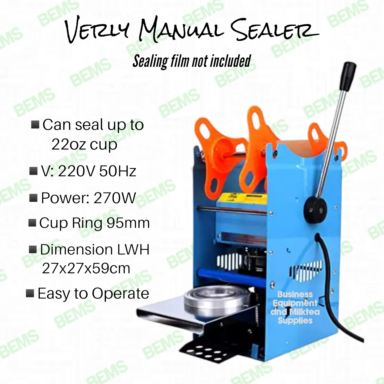 Verly Manual Cup Sealer Machine Sealing cups for milktea and other ...