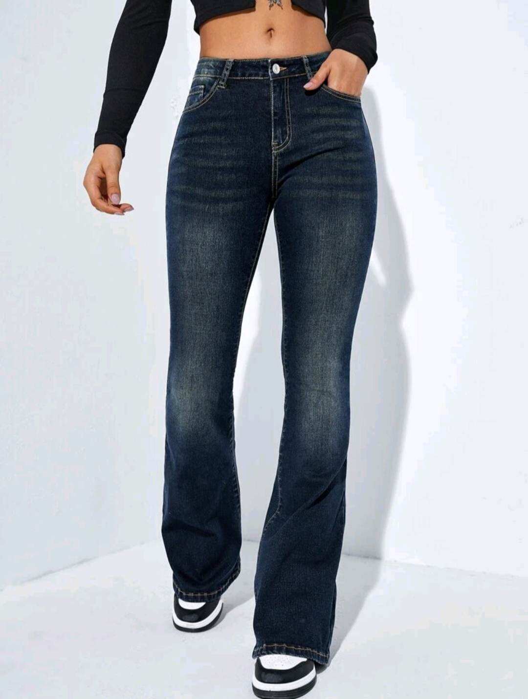 Slant pocket Bootcut leg denim jeans | Lazada PH