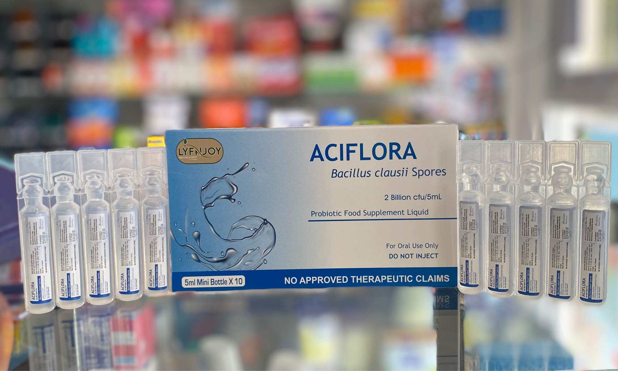 ACIFLORA Bacillus clausii Spores 2 Billion cfu/5mL | 10 Mini bottles ...