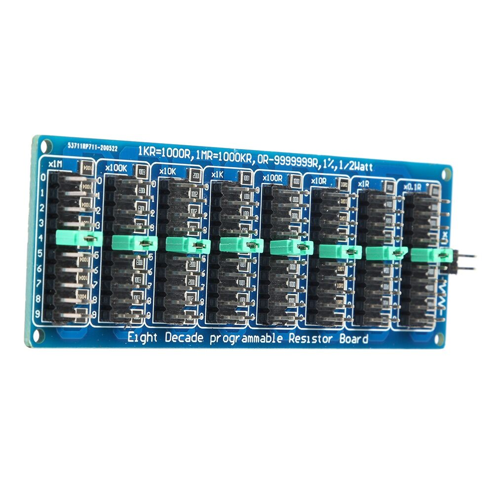 Programmable Eight Decade Resistor Board 1R-9999999R 1/2 Watt ...