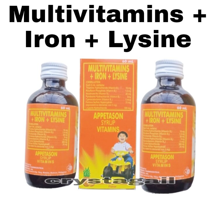 Appetason Multivitamins + Iron + Lysine 60 ml | Lazada PH