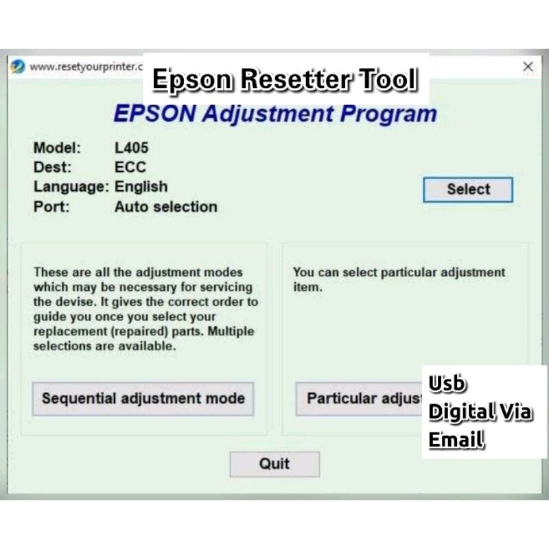 Epson Resetter L405 Easy Fix Tool | Lazada PH