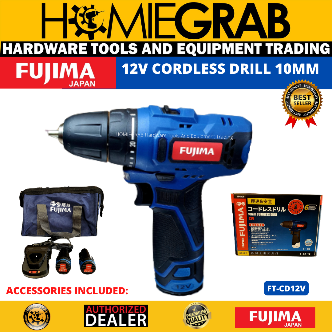 FUJIMA 12V CORDLESS DRILL 10MM‼️FT-CD12V‼️ | Lazada PH