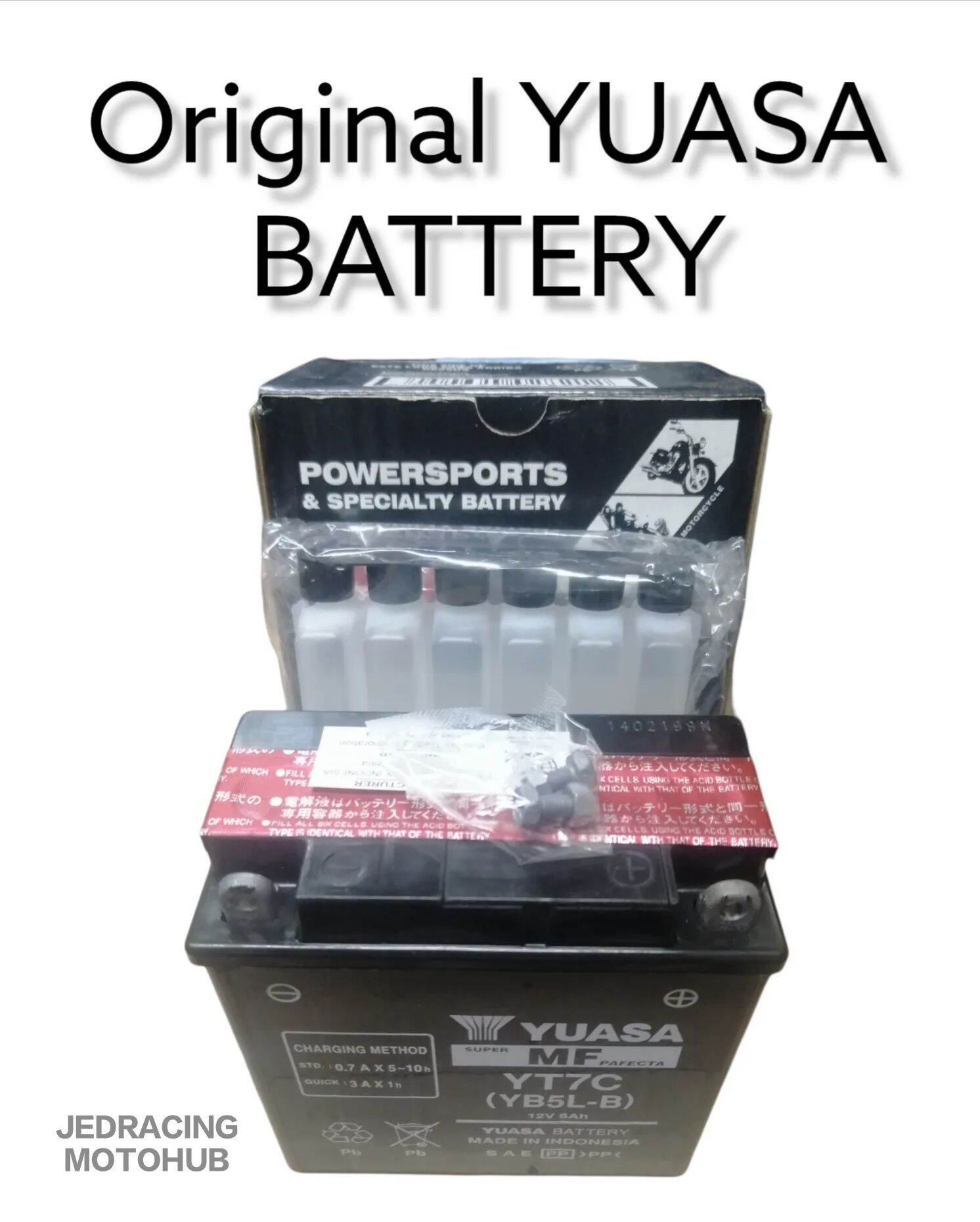 BATTERY 5L YUASA BRAND ORIGINAL YT7C-YB5L-B FOR MOTORCYCLE | Lazada PH