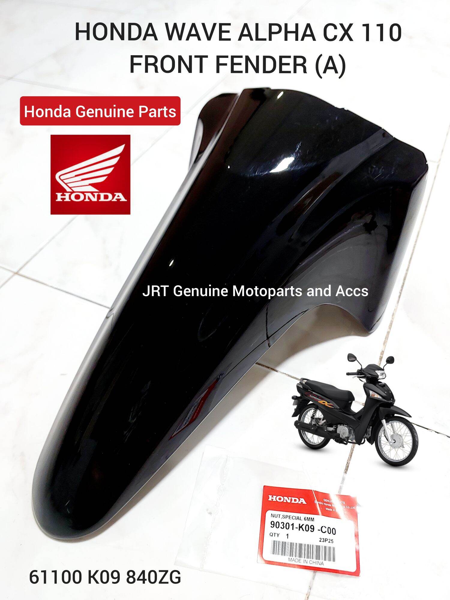 Honda Wave Alpha CX 110 Front Fender (A) Black | Lazada PH