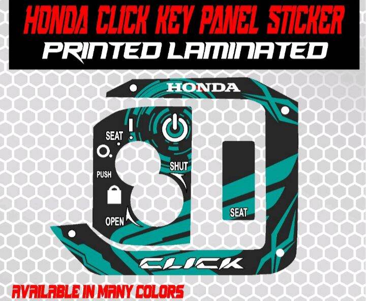 Honda click key panel sticker printed laminated waterproof | Lazada PH
