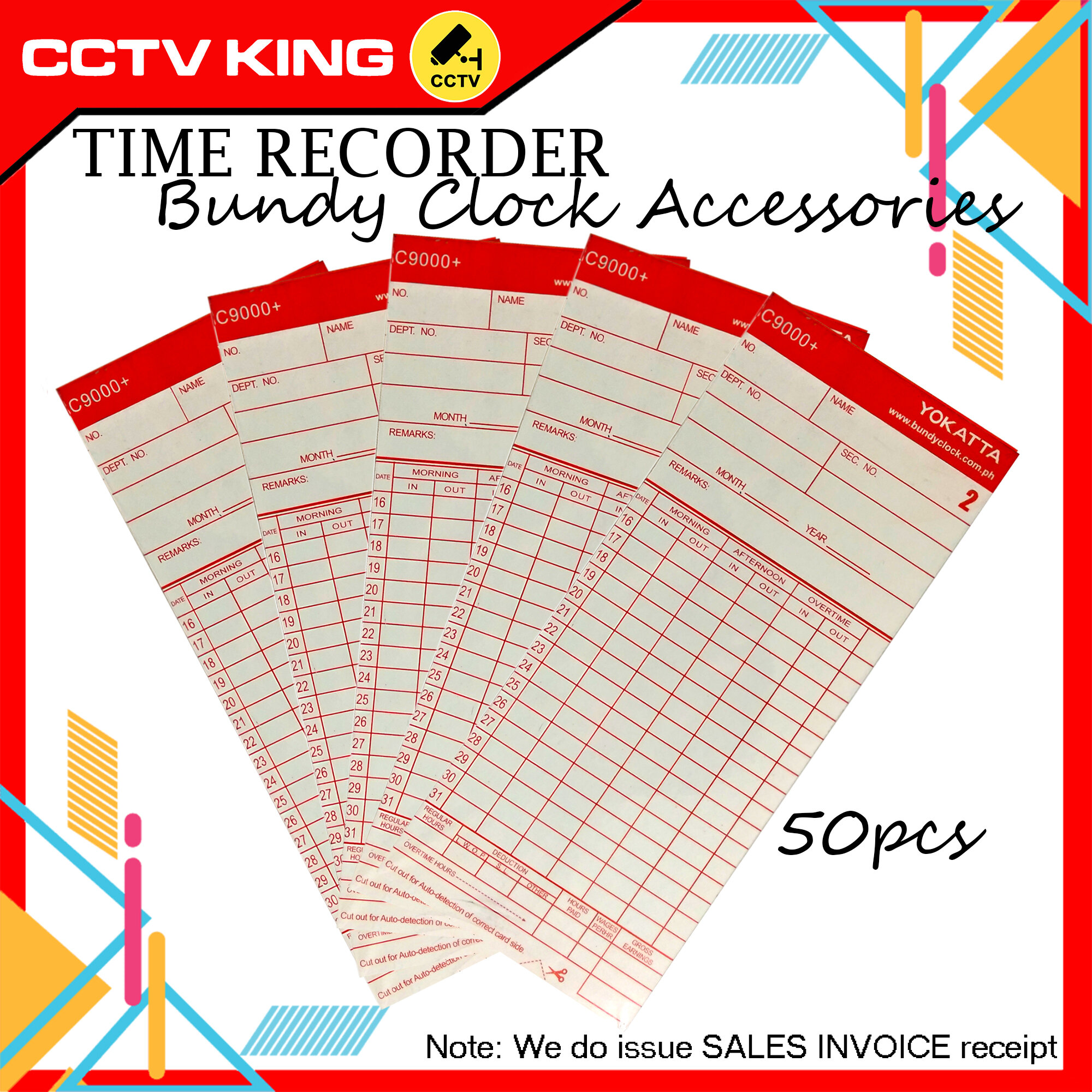 Yokatta C9000+ Standard Time Card Bundy Clock Attendance Recorder DTR ...