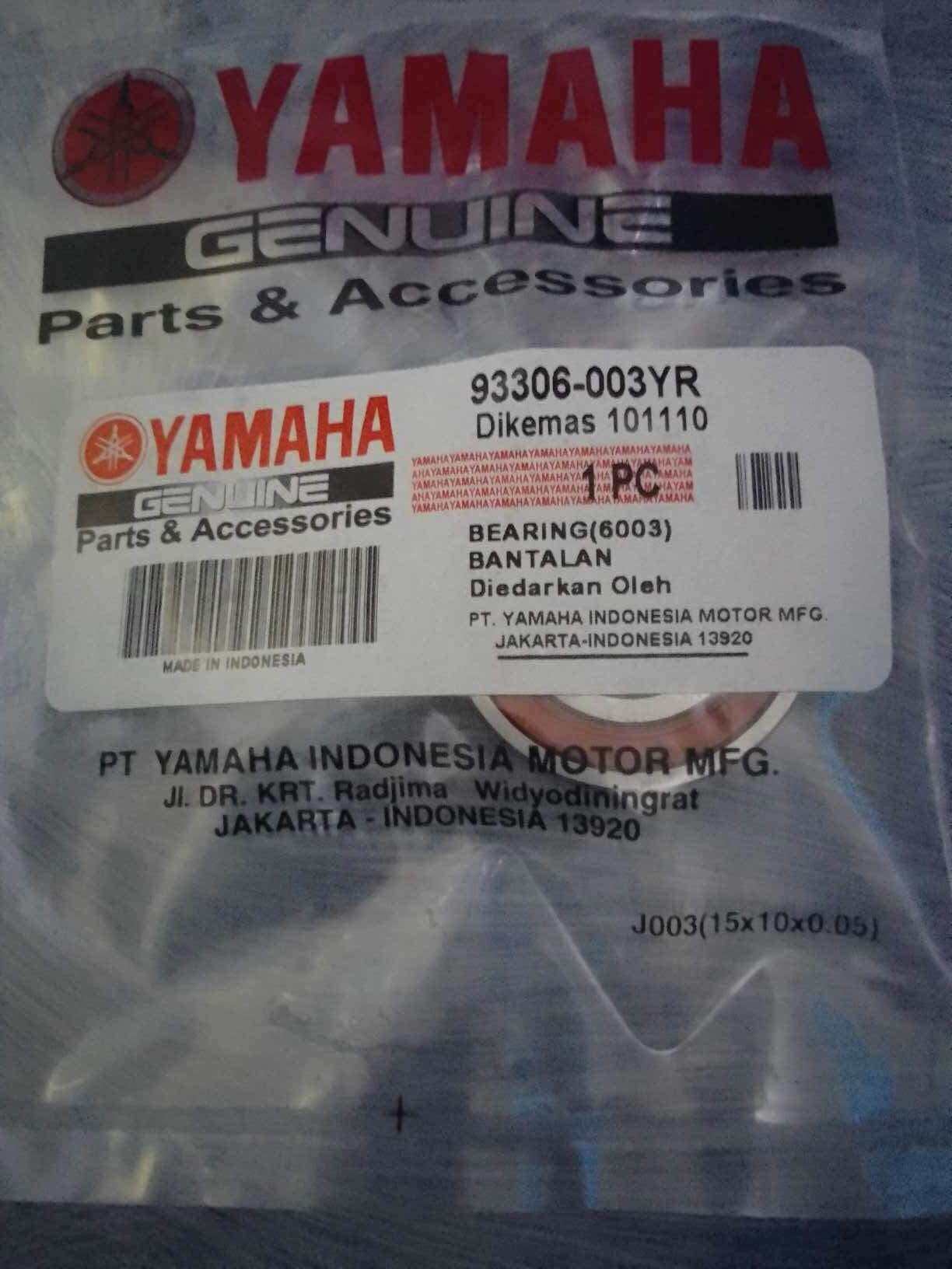 GENUINE ENGINE SUPPORT BEARING(6003)FOR YAMAHA MIO SPORTY/MIO I125/MIO ...