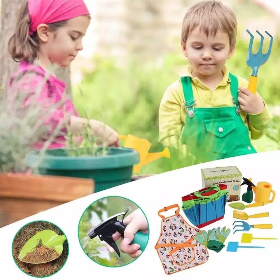 10pcs Kids Children Gardening Tools Set Including Watering Can Shovel ...