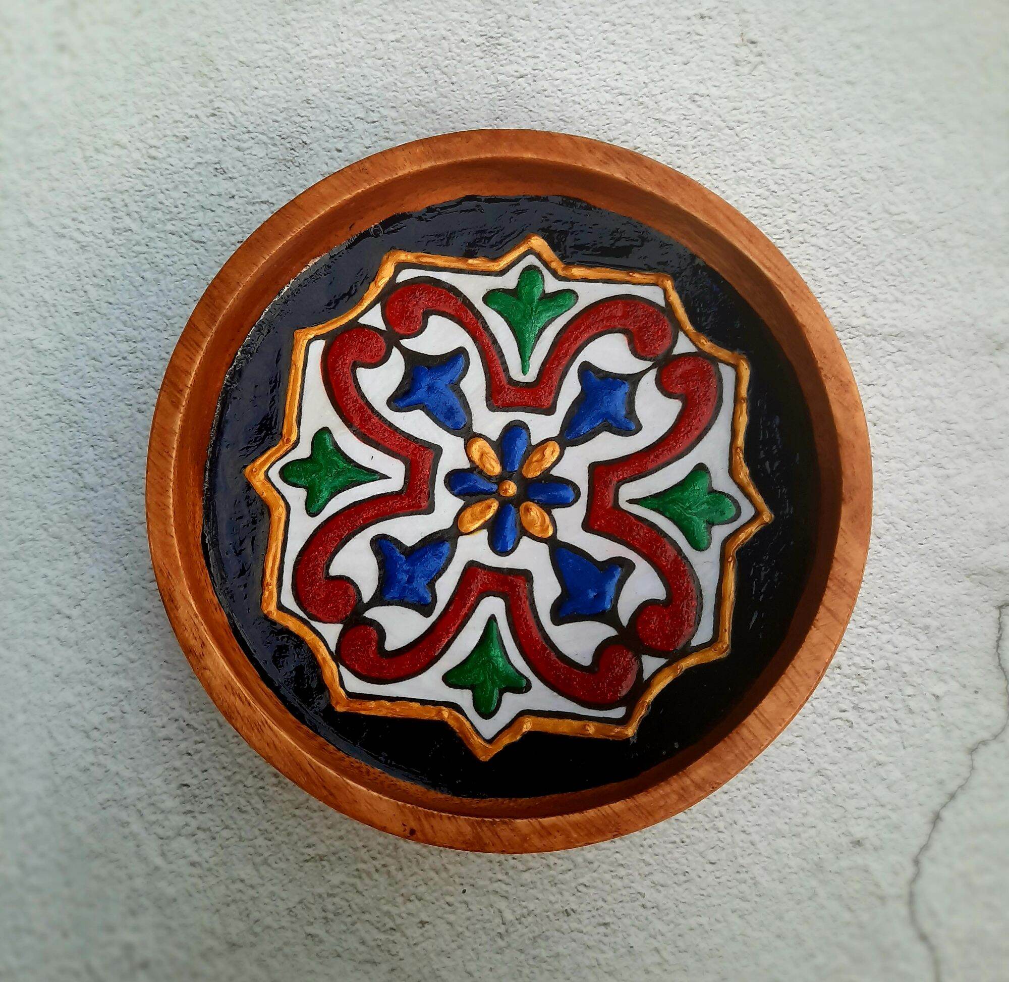 Pintadas Aragon Pitcher Coaster / Trinket tray 6 inches- Hand painted ...