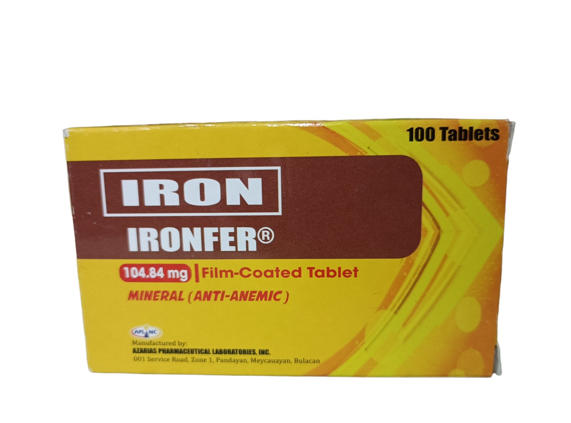 IRONFER Iron 104.84mg 100tablets | Lazada PH