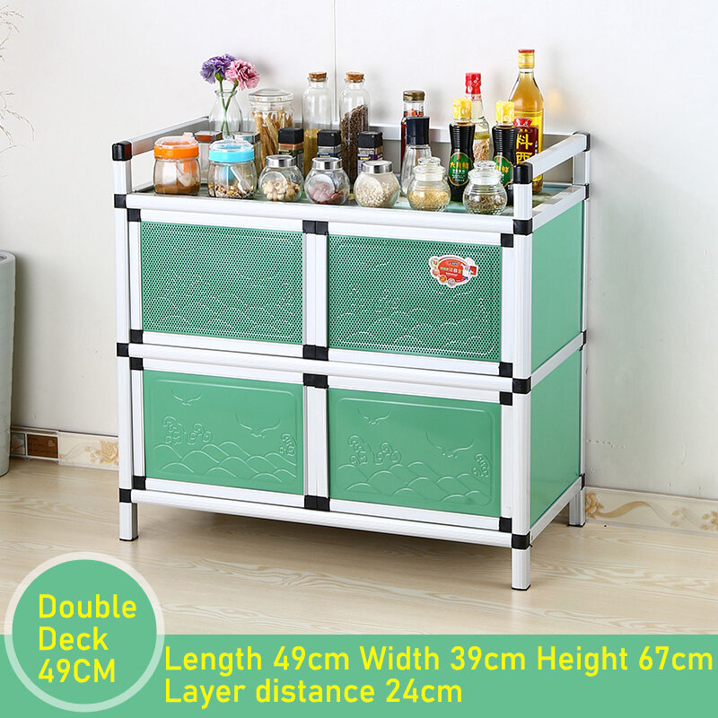 Kitchen Cabinet With rice Tank Stainless Steel Household Aluminum Alloy ...