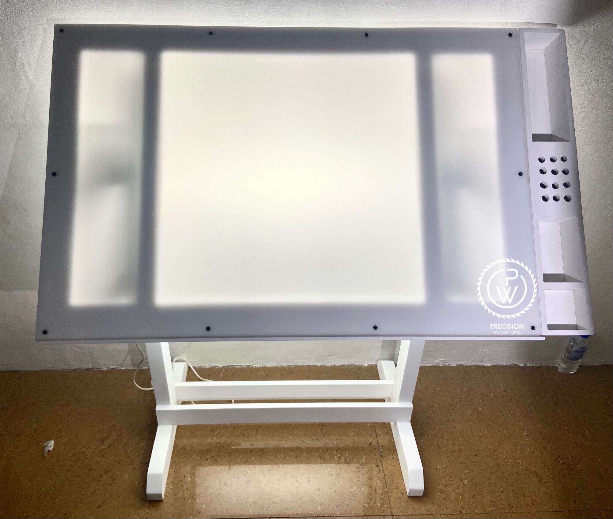 WHITE ACRYLIC DRAFTING TABLE | PRECISION WOODWORKS | DRAWING TABLE ...