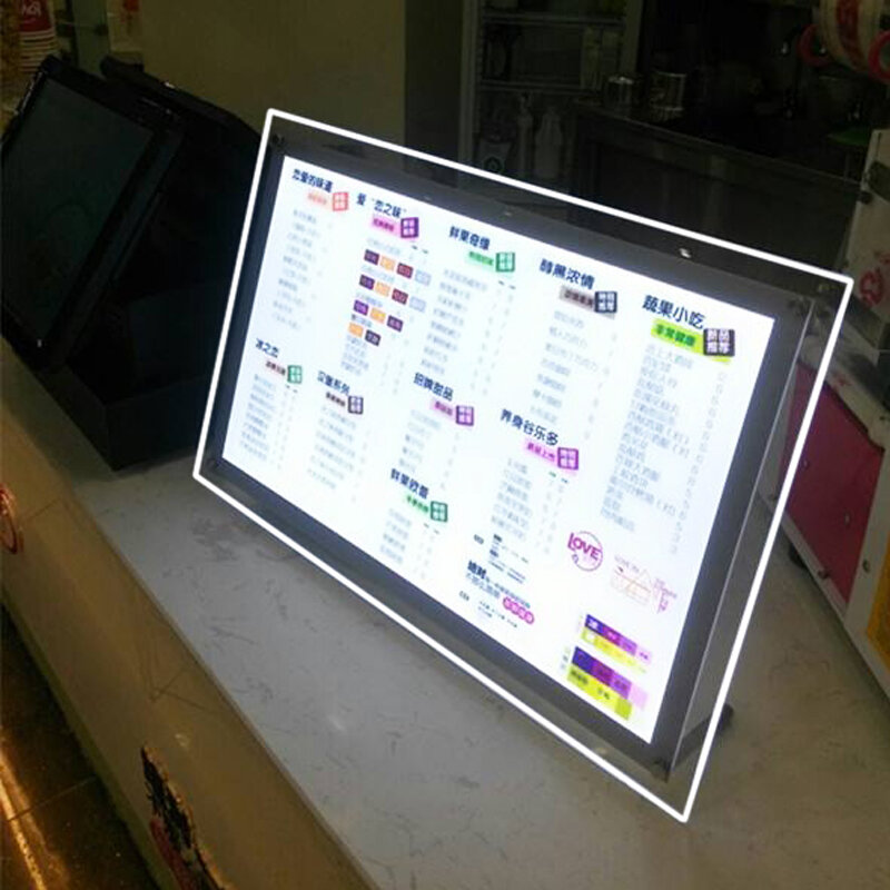 A Price List Menu Coffee Tea Shop Desktop Bar Counter Acrylic Ultra ...