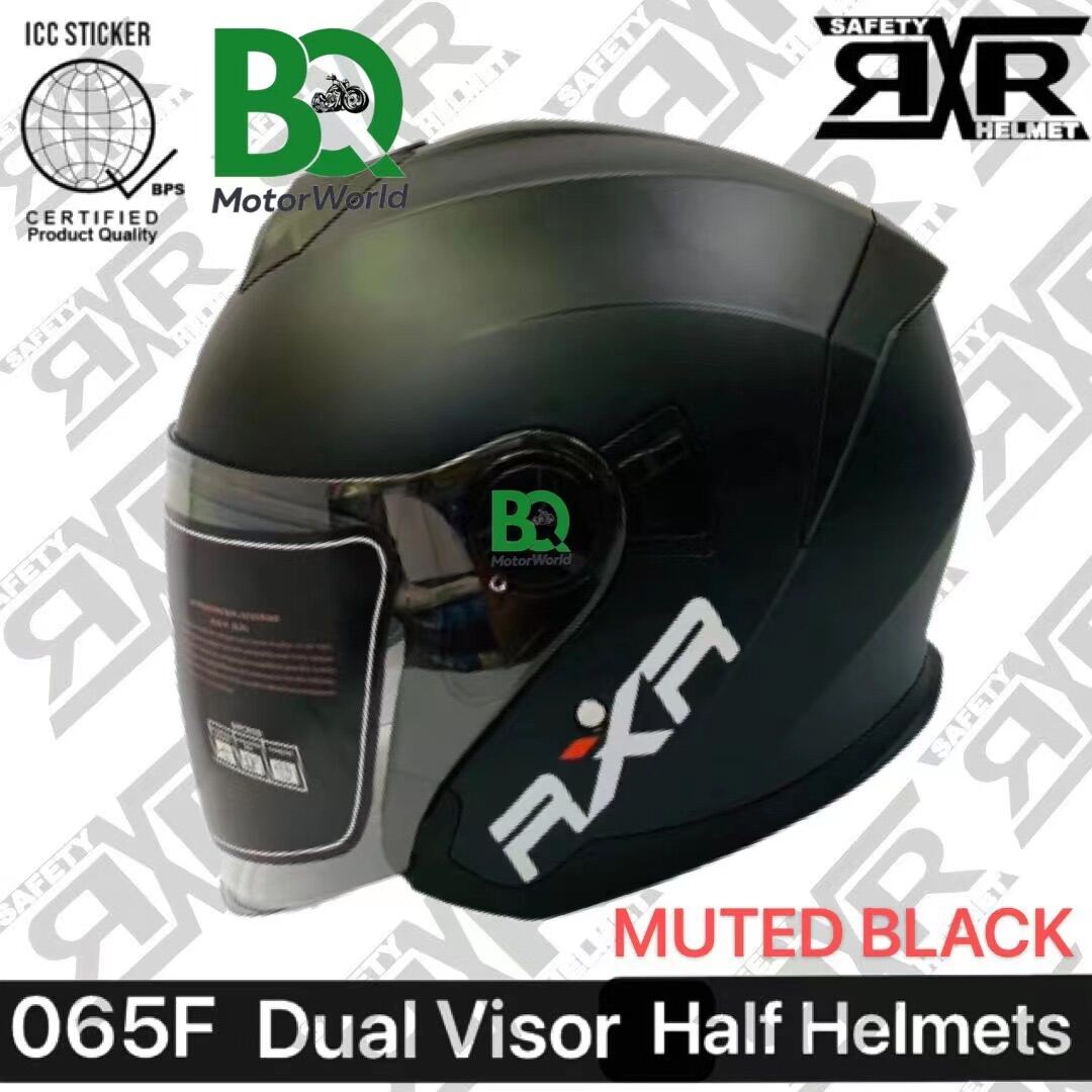 Rxr Half Face Dual Visor 065F For Motorcycle With ICC (BPS) LARGE ONLY | Lazada PH