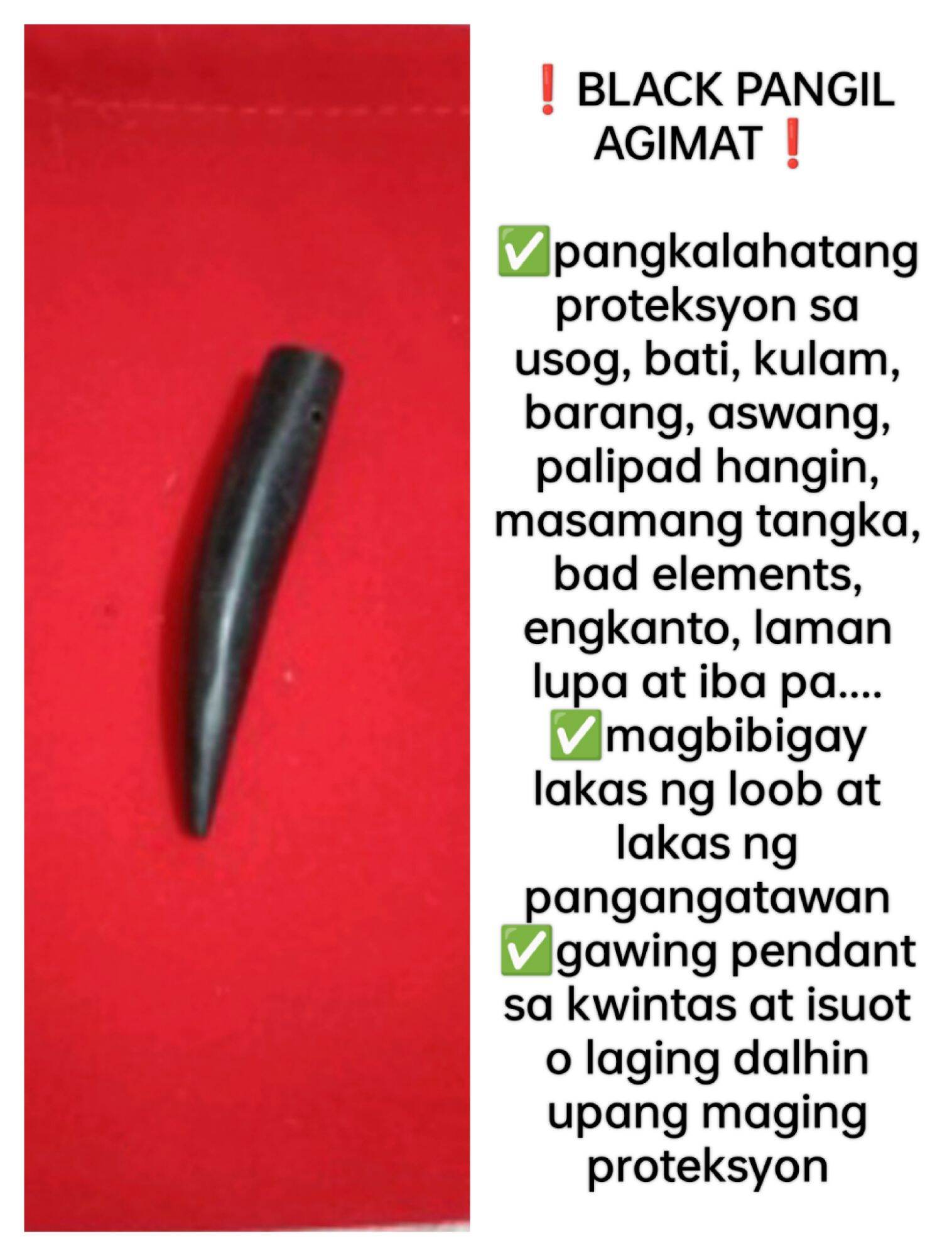 Black Pangil Pendant Agimat Proteksyon | Lazada PH