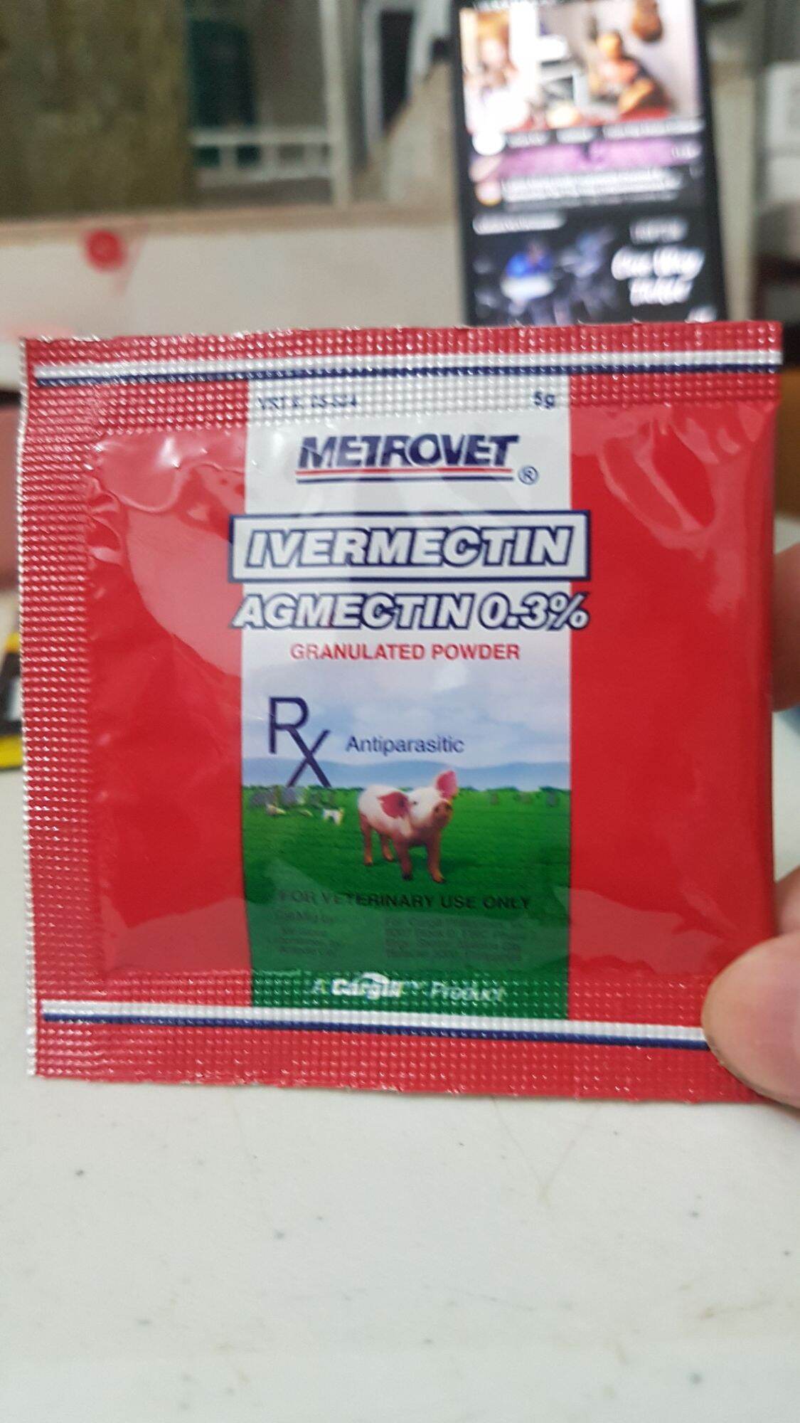 Agmectin 0%3 granulated powder 5grams for animals sold per 5pieces ...