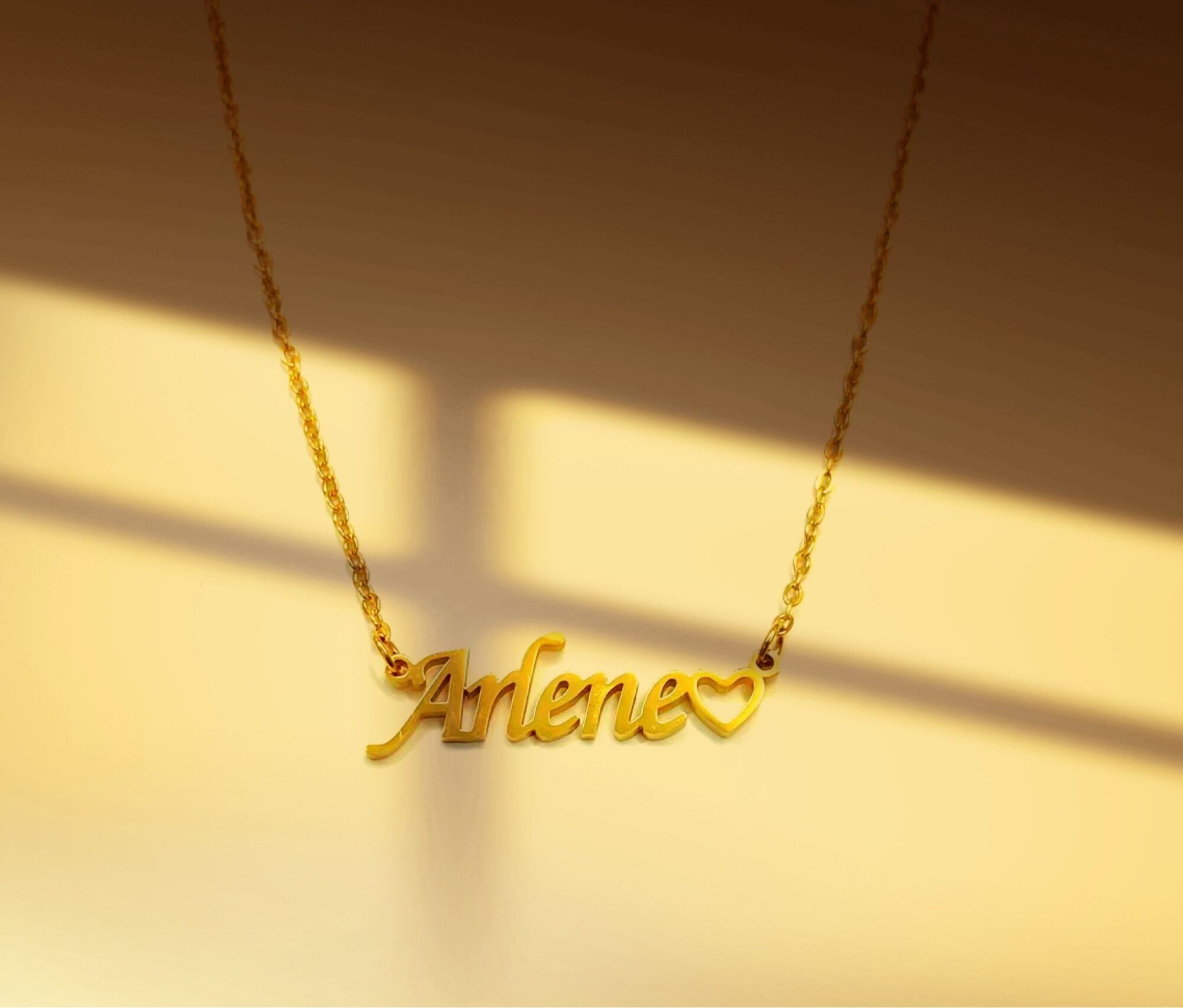 Arlene Personalized Name Stainless Plated Gold Necklace 18inch/45cm ...