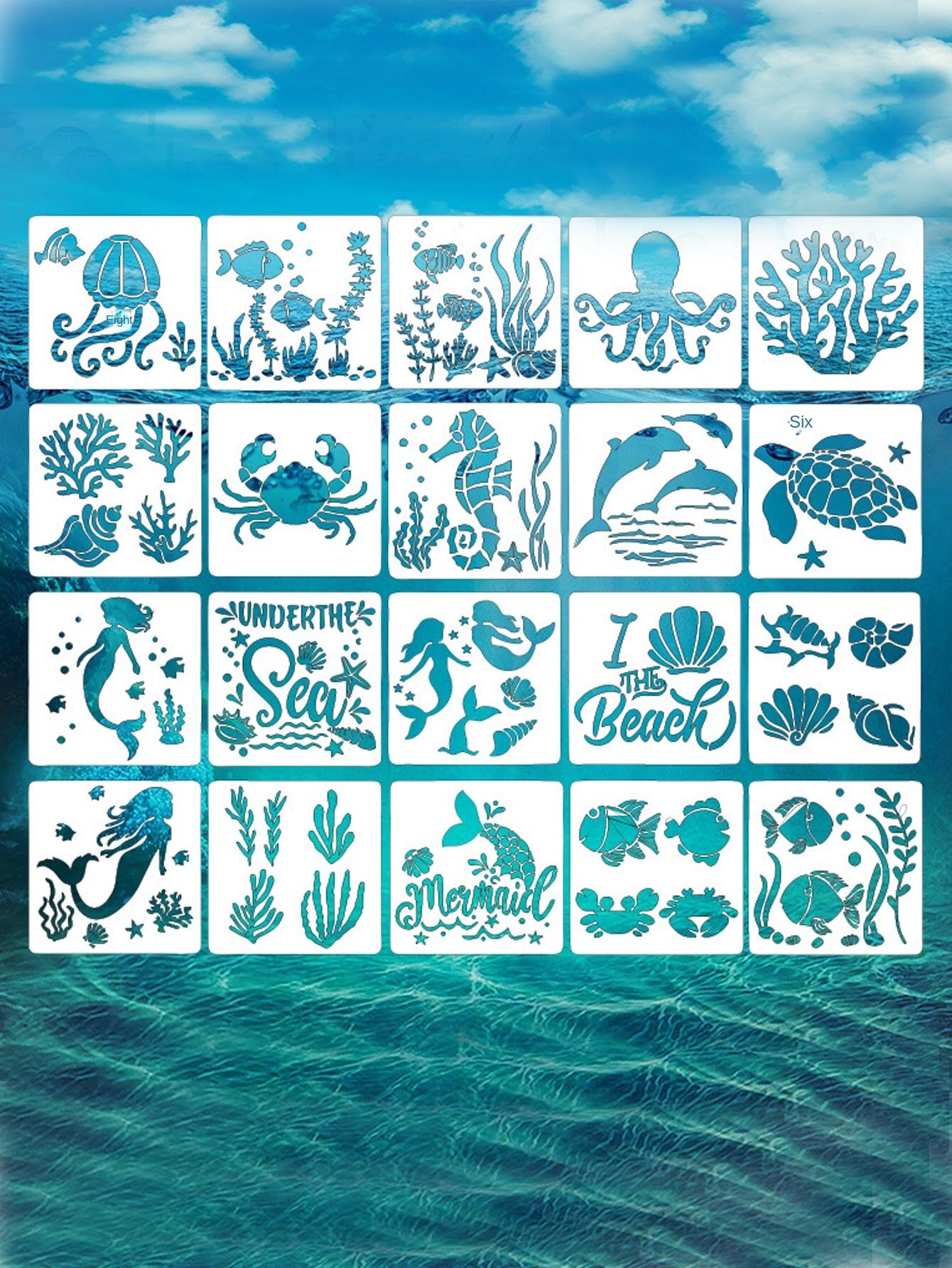 20 Pieces Drawing Stencils Set for Kids, Plastic Drawing Painting ...
