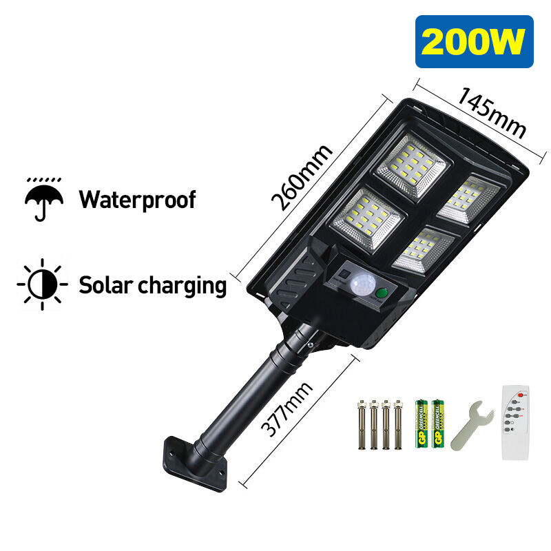 2000W Outdoor lighting with solar panels Solar street light with remote ...