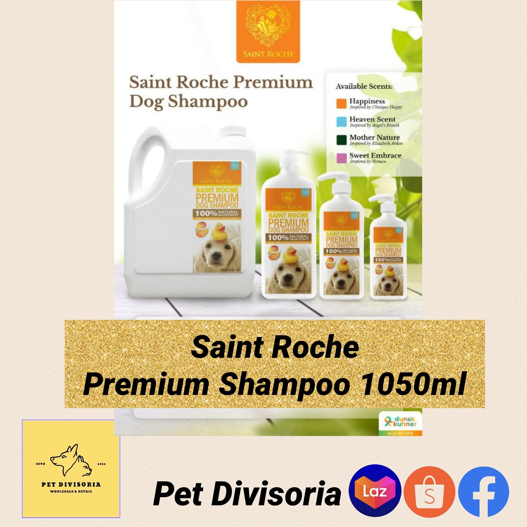 St. Roche Premium Dog Shampoo 1050ml | Lazada PH