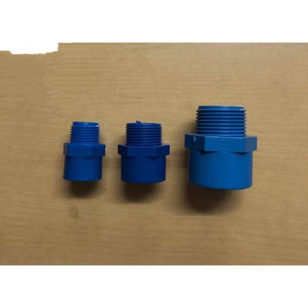 PVC BLUE FITTINGS ELBOW COUPLING MALE FEMALE ADAPTER THREAD TEE END CAP ...