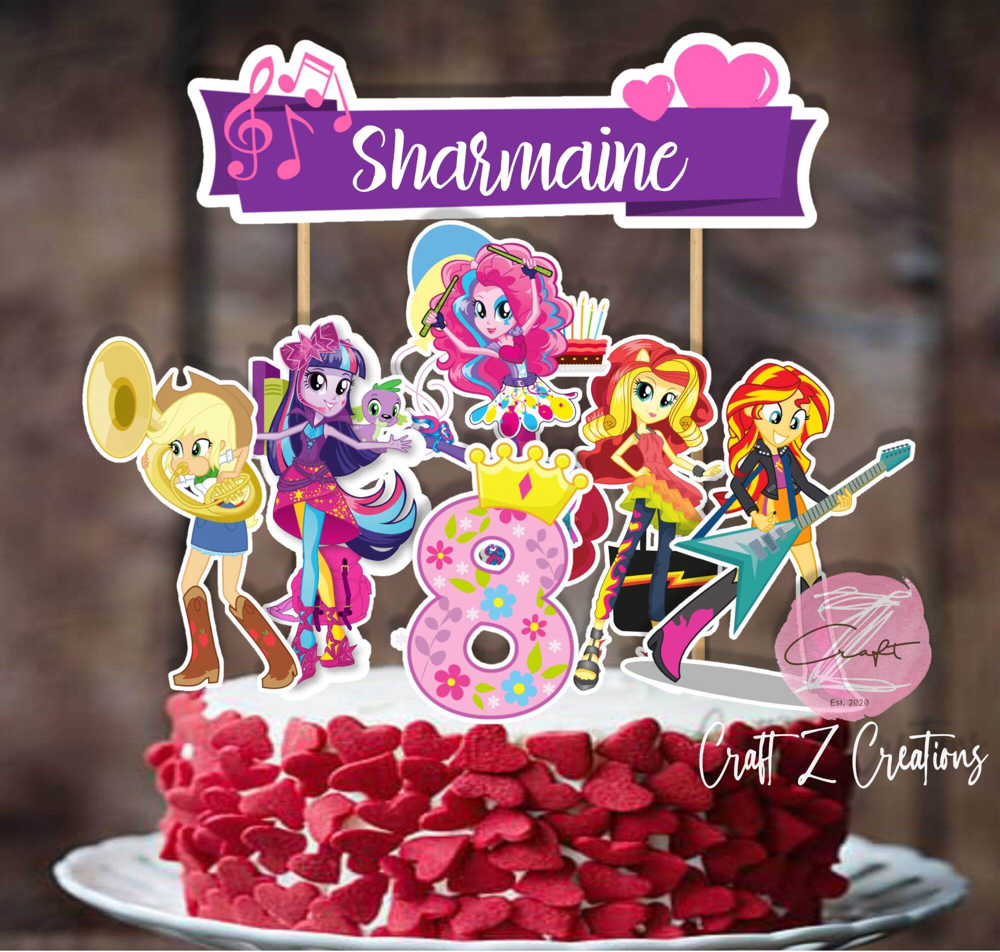 Rainbow Rock Cake topper personized | Lazada PH