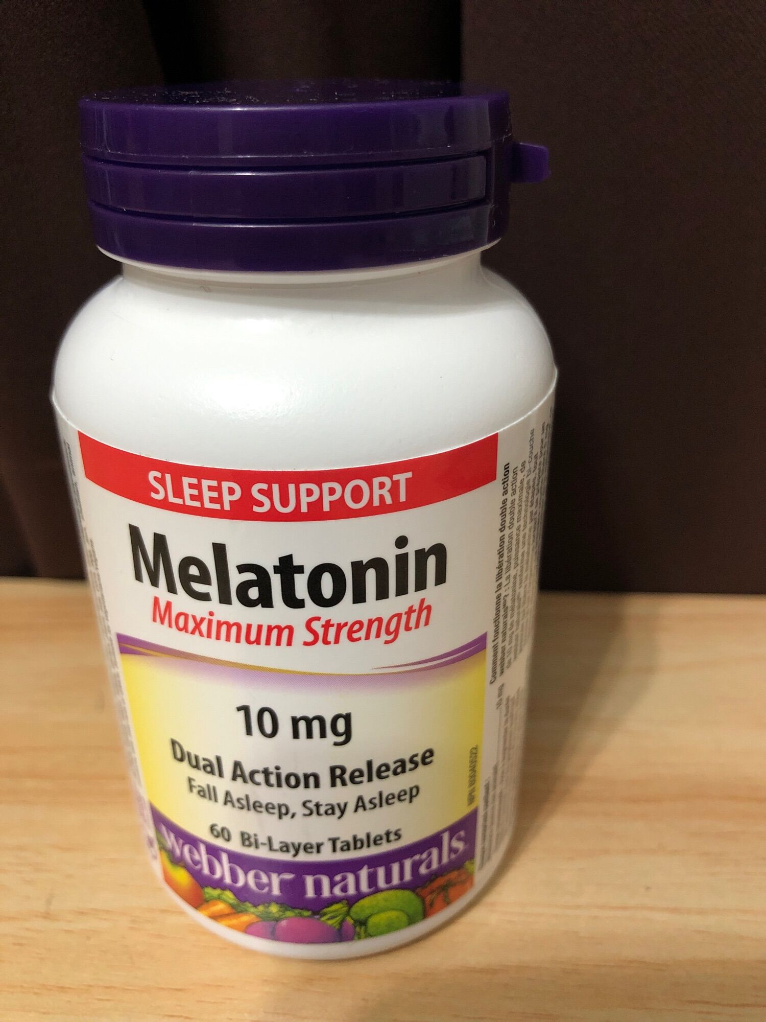 Melatonin maximum strength 60 Bi layer tablets dual action release ...