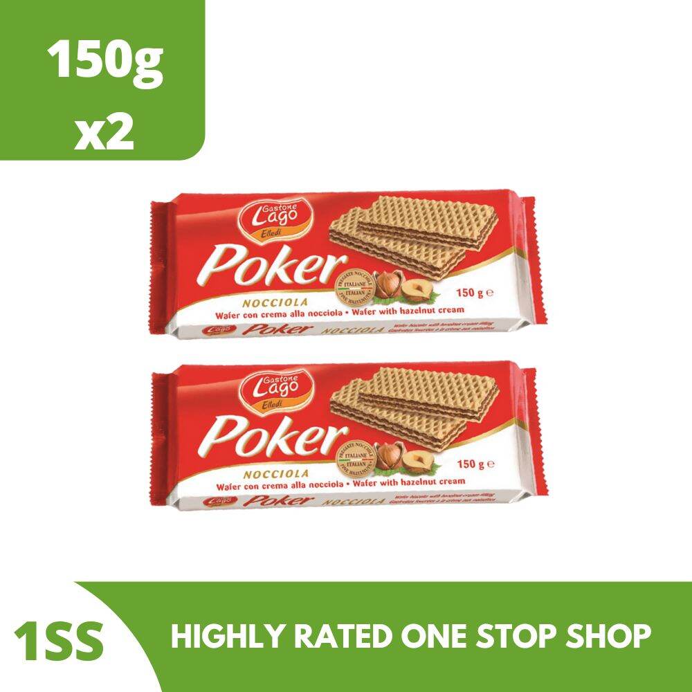 Gaston Lago Poker Nocciola Hazelnut Wafer, 150g Set of 2 | Lazada PH