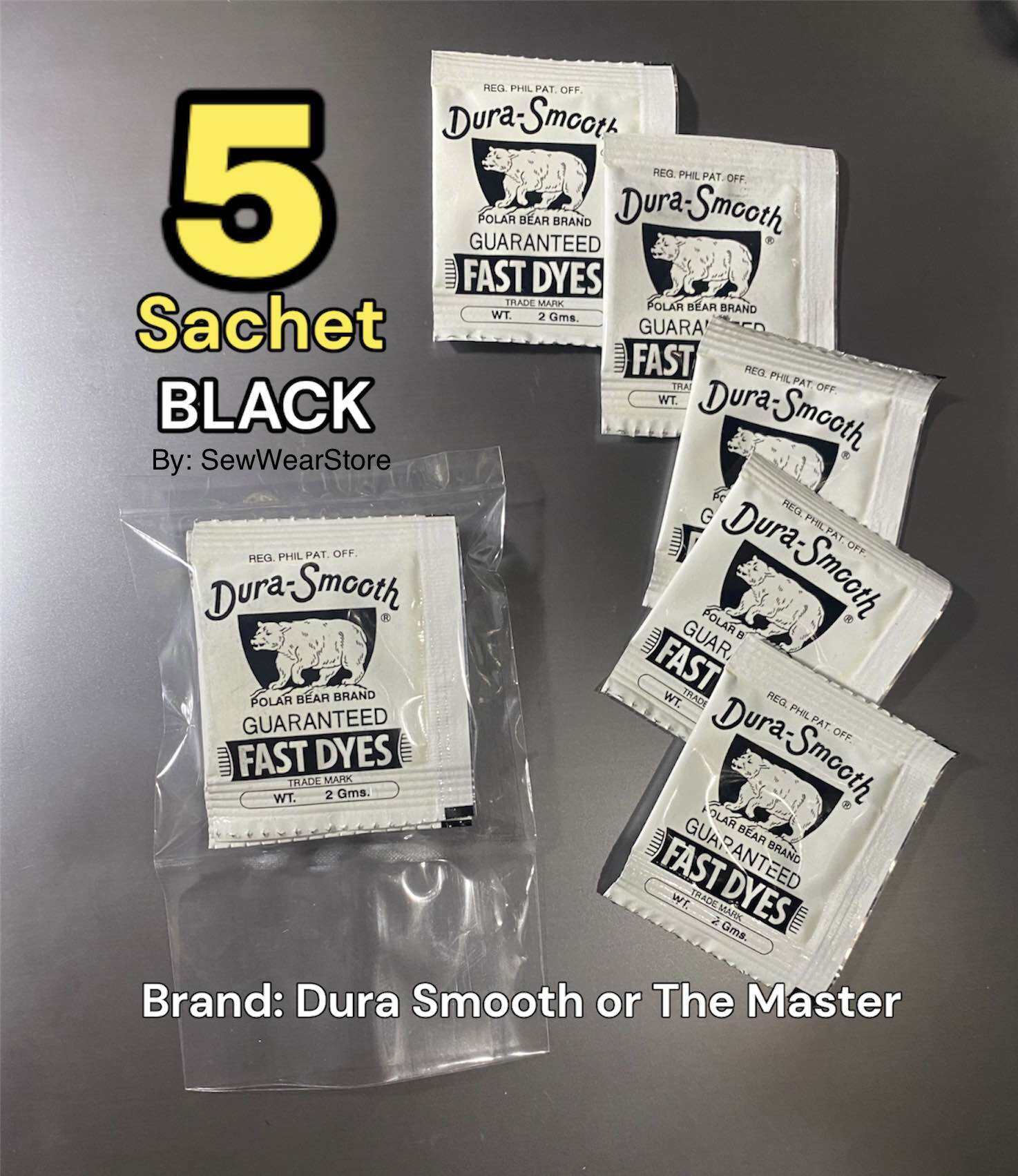 5sachet | Dura Dye Dura Smooth Fast Dyes | The Master | jobus | Fabric ...