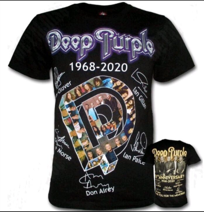 Vintage Style Rock Band Tees Deep Purple Anniversary Modern Bootleg The ...