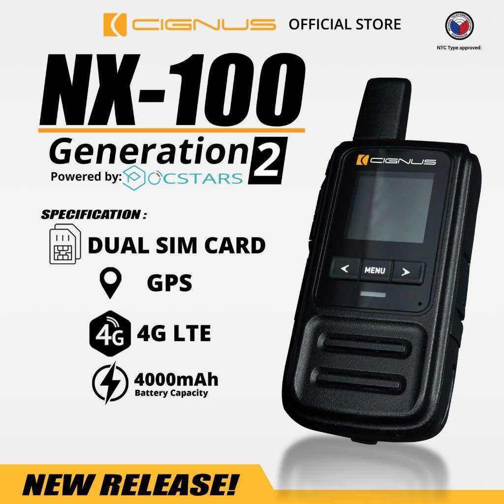 NEW CIGNUS NX100 Gen.2 Poc 4G LTE Network Radio Dualsim | Lazada PH