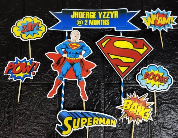 SUPERMAN PERSONALIZED CAKE TOPPER SET | Lazada PH